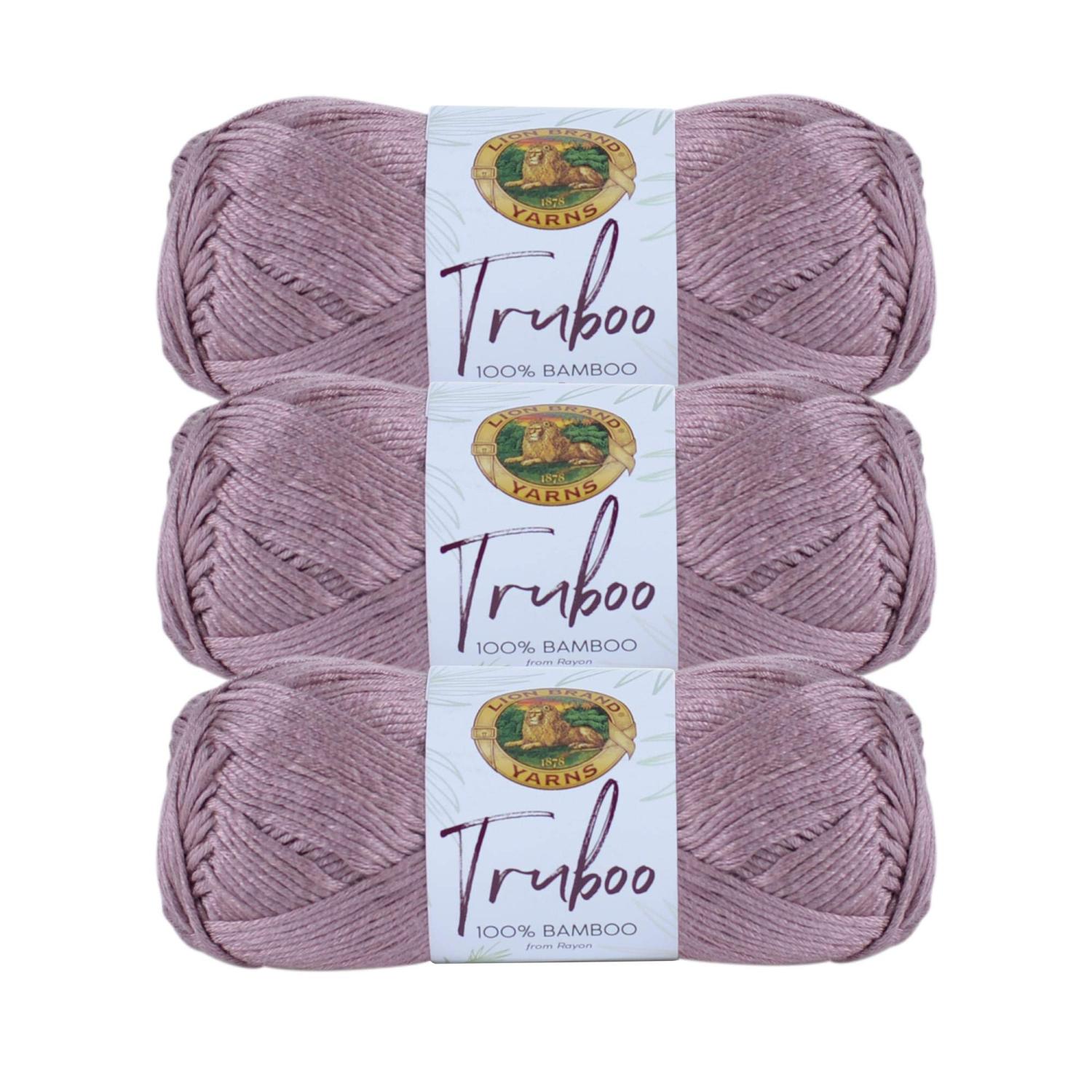 Lion Brand Truboo Yarn Mushroom - 3 Pack | Soft and Smooth Bamboo Yarn ...