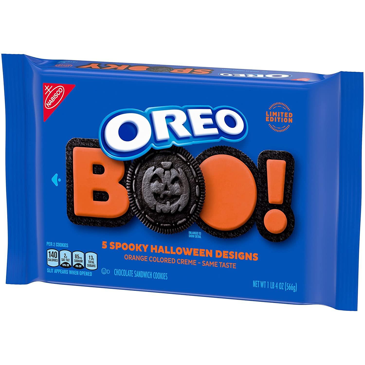 OREO Orange Creme Halloween Cookies - 5 Spooky Designs - 1-1.25 lb Pack ...