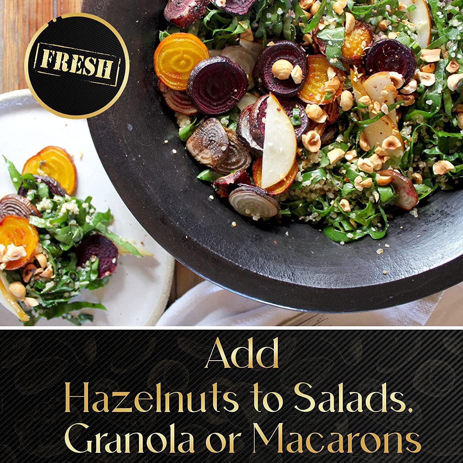 Dry Roasted Turkish Hazelnuts 1 Pound - Premium Quality Unsalted Whole ...