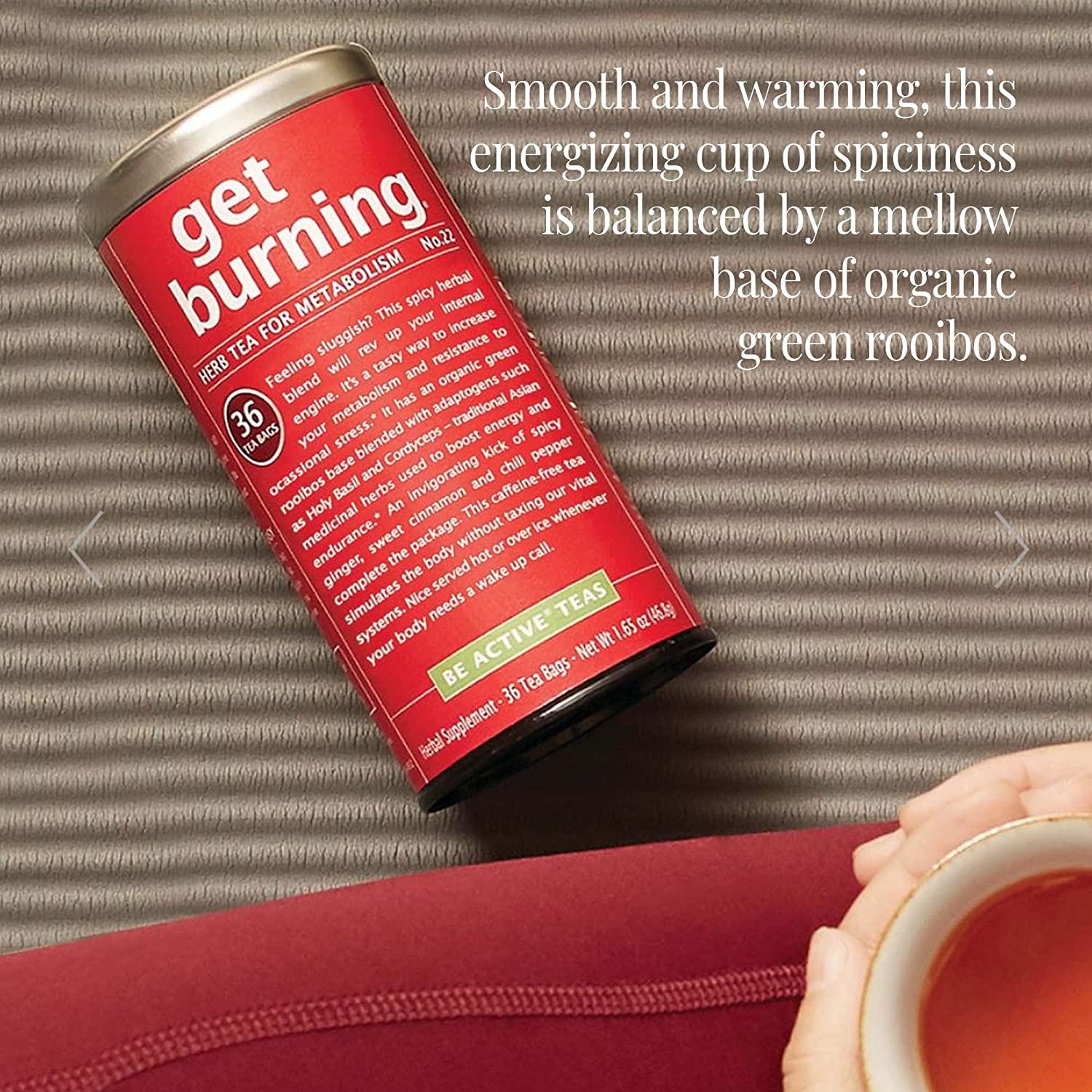 The Republic of Tea Be Active Get Burning Tea 36 Bags - 36 Count Pack ...