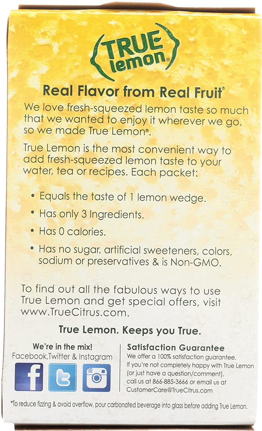True Lemon Crystallized Packets - 0.9oz | Premium Lemon Flavor ...