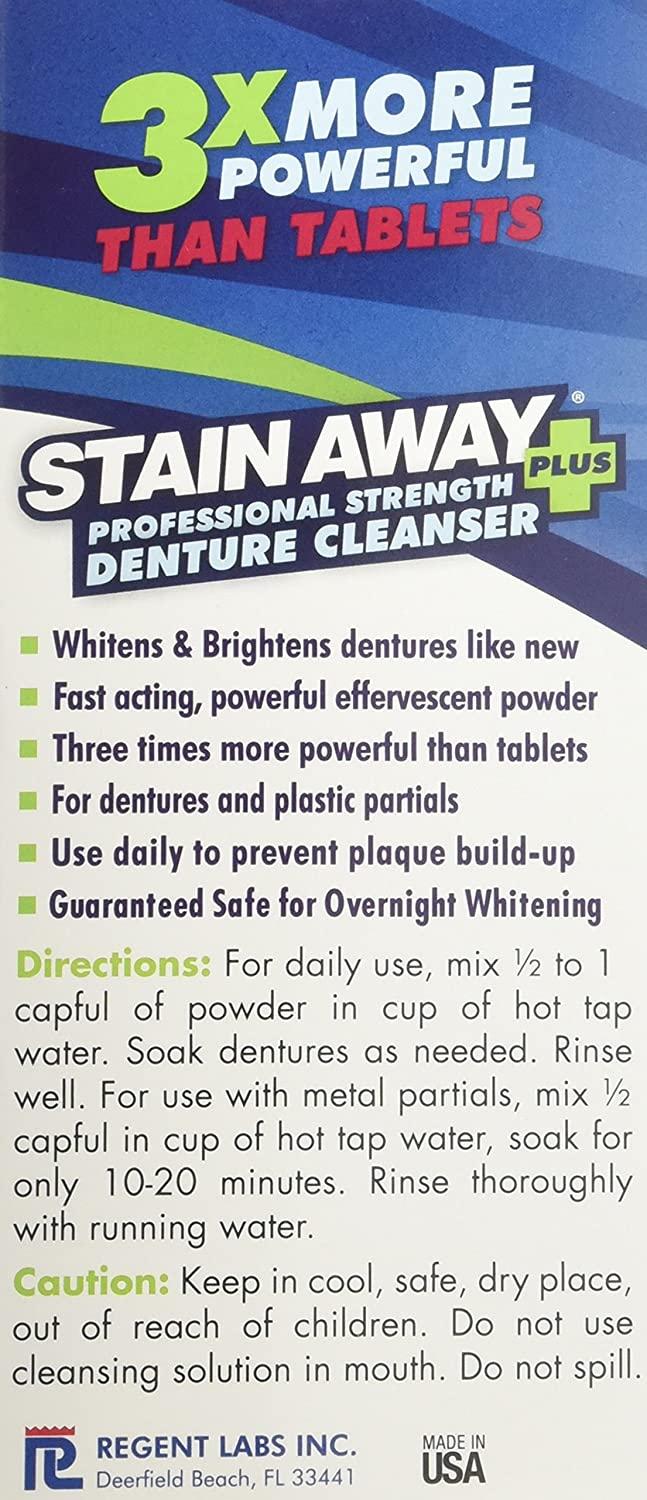 Stain-Away Plus Denture Cleanser 8.4 oz - Effective Denture Cleaning ...