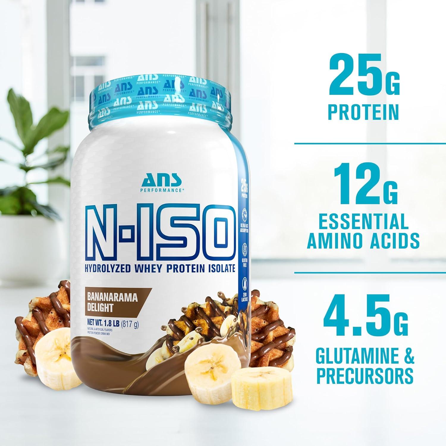 ANS Performance 100% Pure Hydrolyzed Whey Isolate Protein + BCAAs - 25g ...