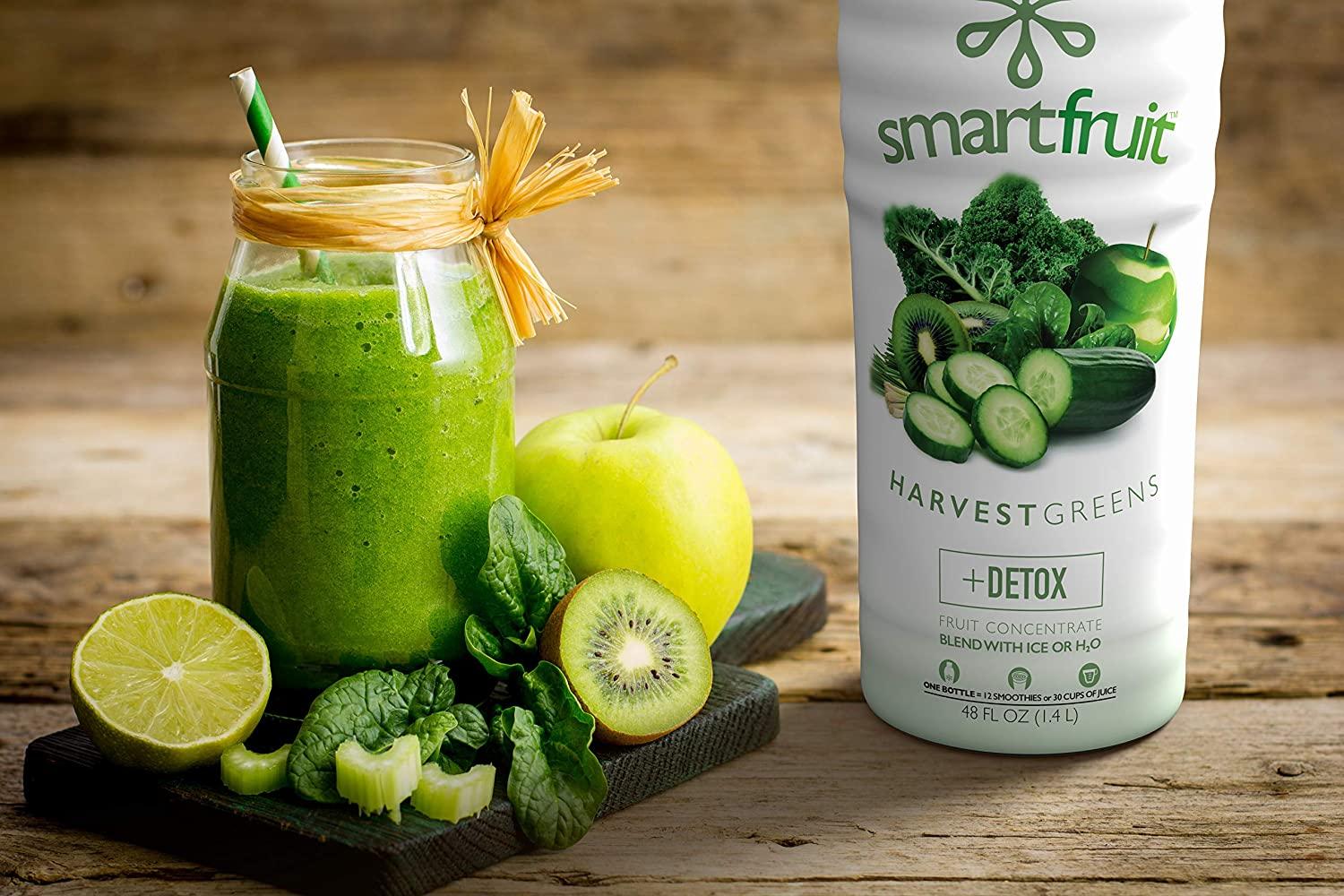 Smartfruit Harvest Greens + Detox Smoothie Mix - 100% Real Fruit Pure ...