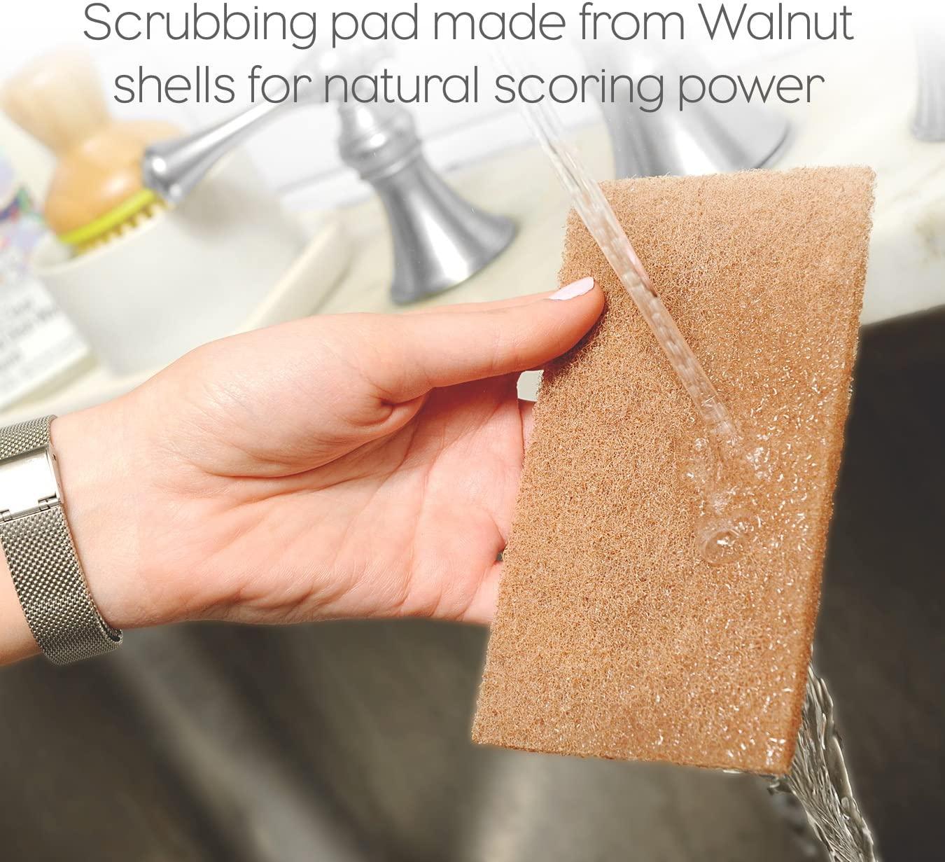 Full Circle Neat Nut Walnut Shell Scouring Pads - Non-Scratch, 3-Pack ...