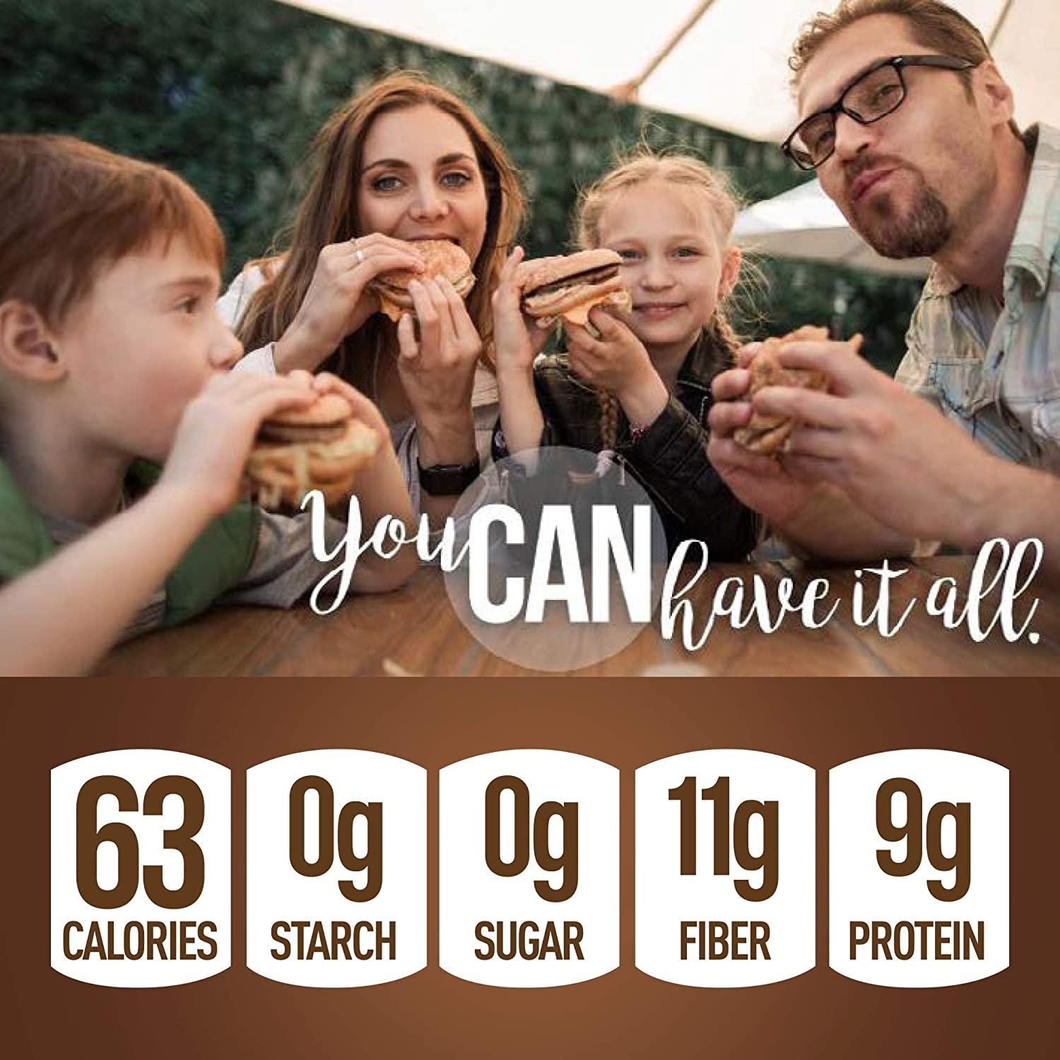 SmartBuns Sesame Gluten-Free, Sugar-Free, Carb-Free Buns - Box of 6 ...