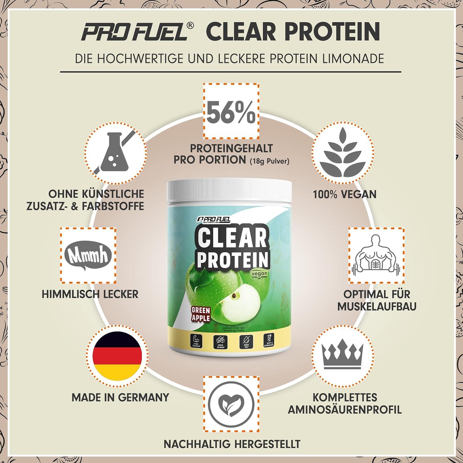 Buy Clear Vegan Protein Drink - 720g Green Apple | 56% Protein | Refreshing ISO Clear Whey ...