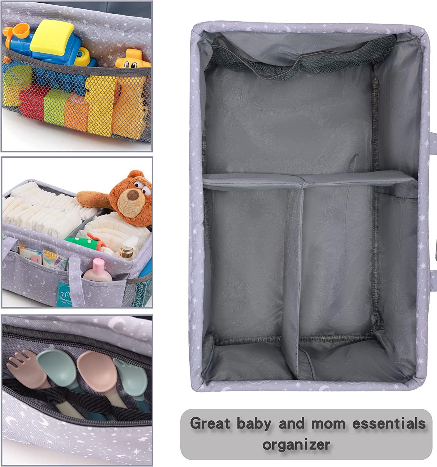 Large Baby Diaper Caddy Organizer with Changing Pad - Nursery Shower ...