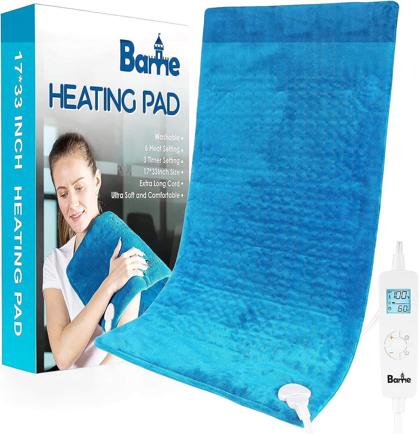Extra Large Banne Heating Pad 33x17 for Back Pain Relief - Electric ...