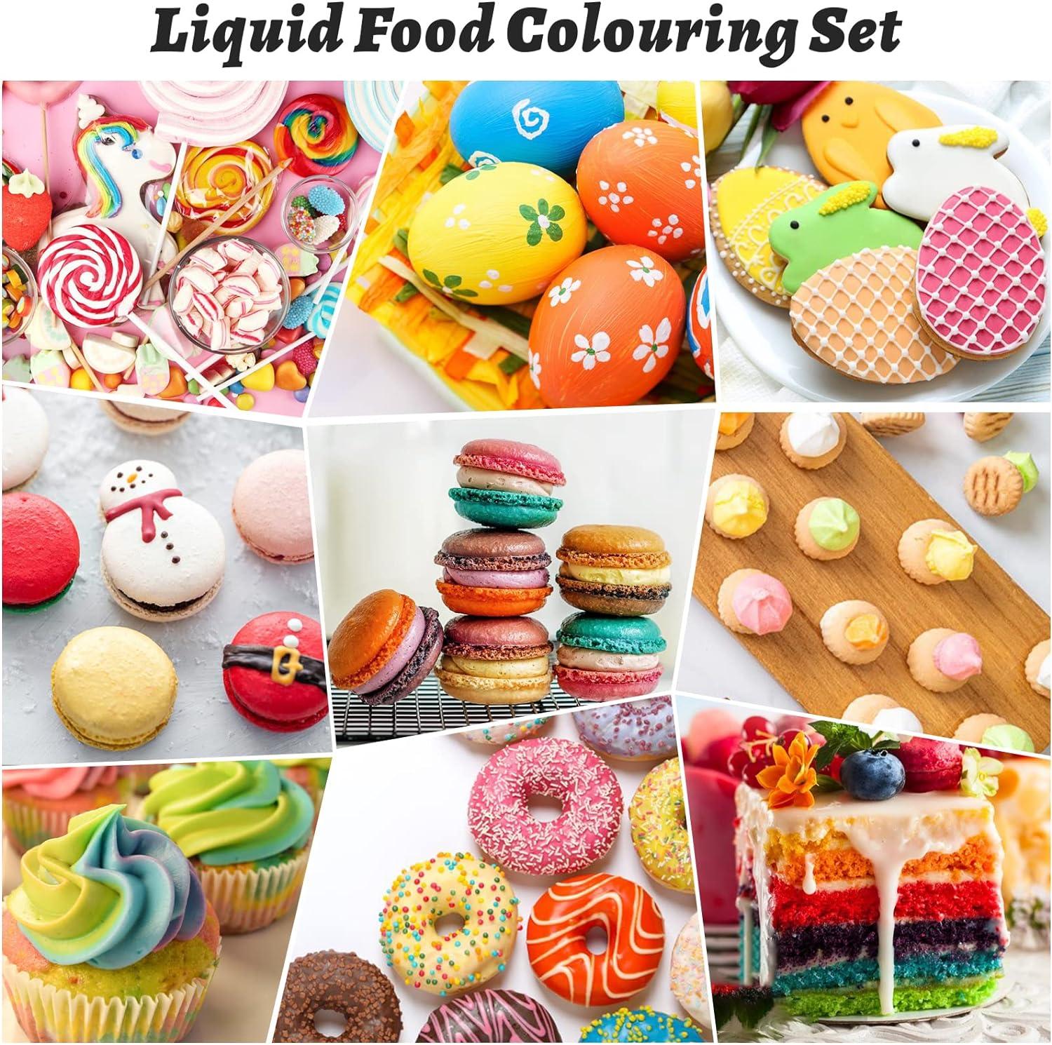 Food Colouring-18 Color Rainbow Fondant Cake Food Coloring Set ...