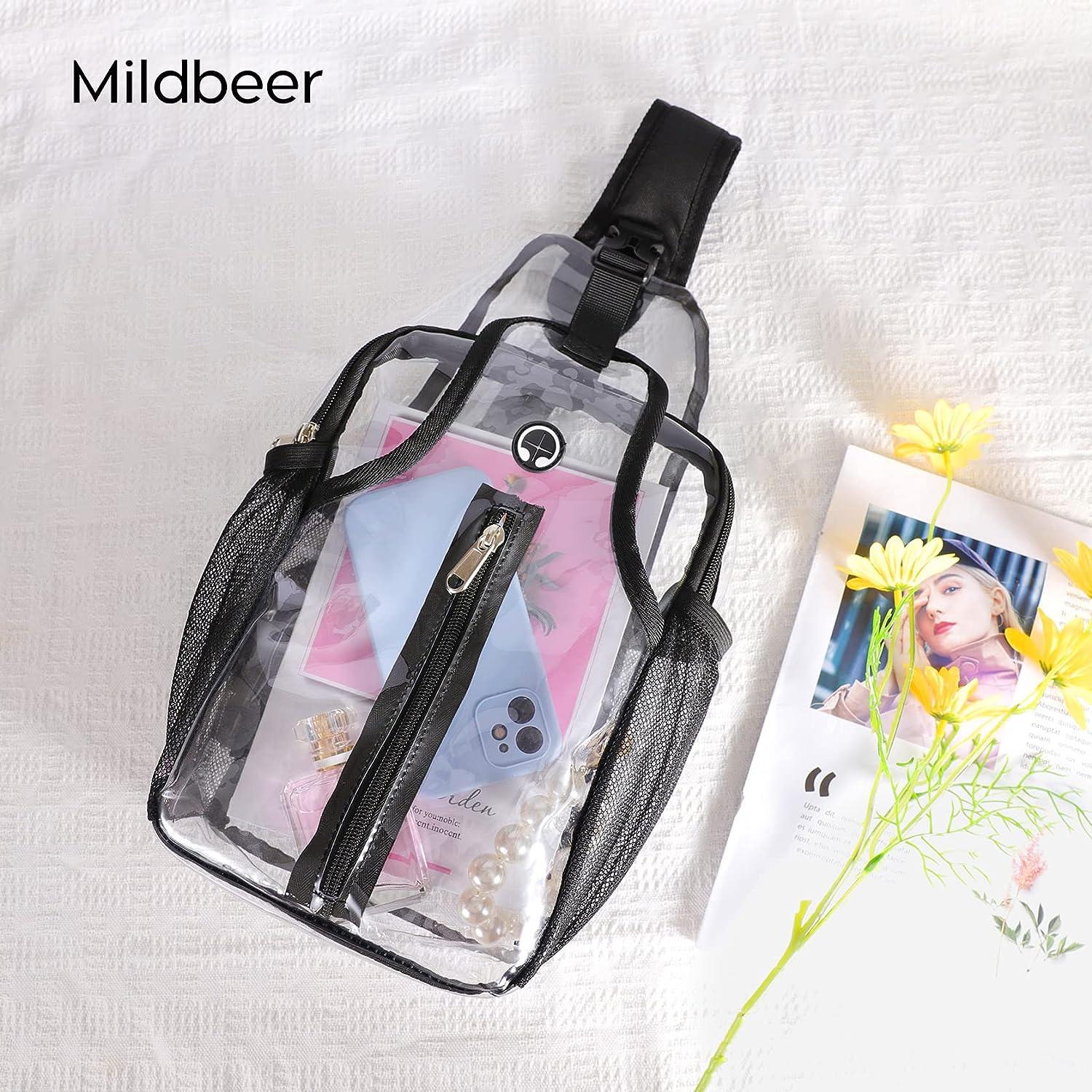 Mildbeer Small Clear Sling Bag Stadium Approved See Through Bag ...