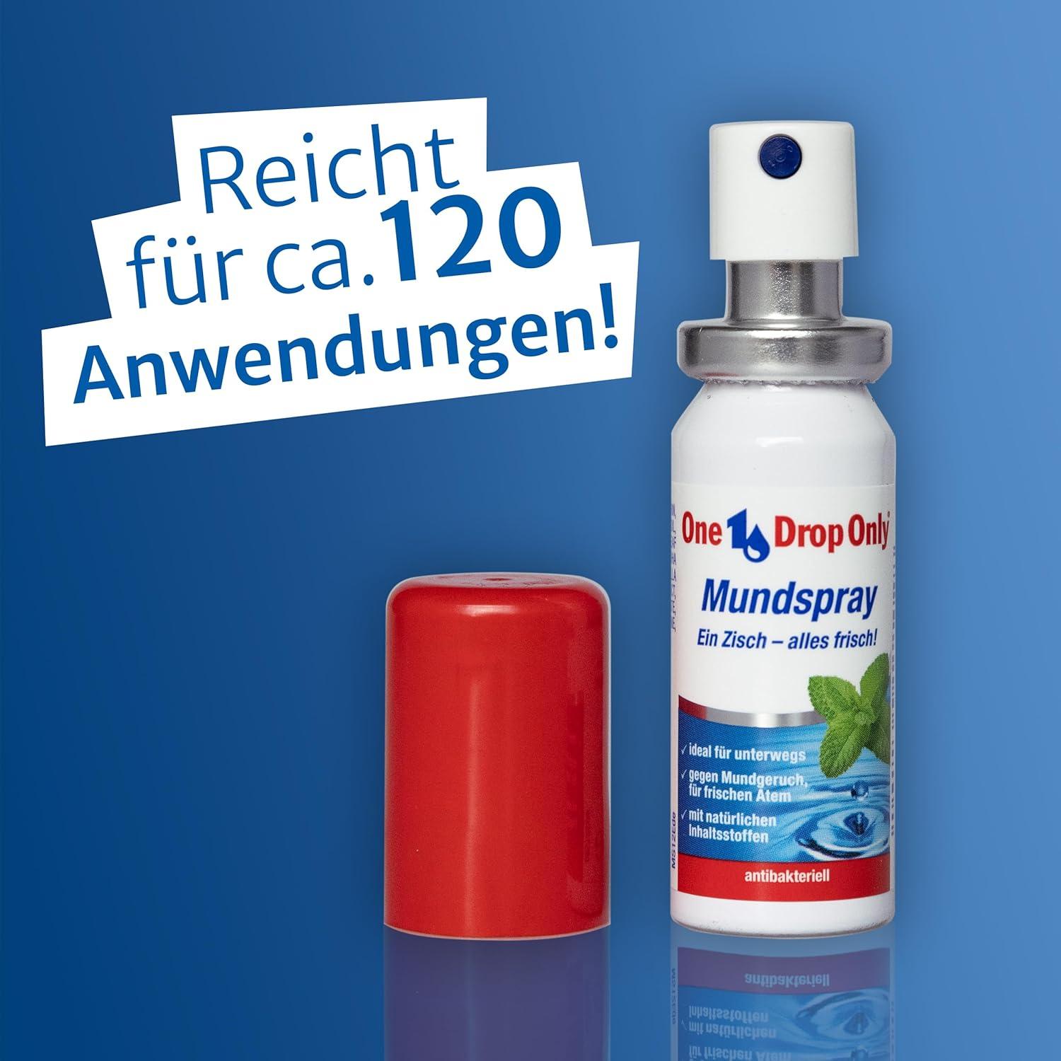One Drop Only Antibacterial Mouth Spray - Natural Ingredients for Fresh ...