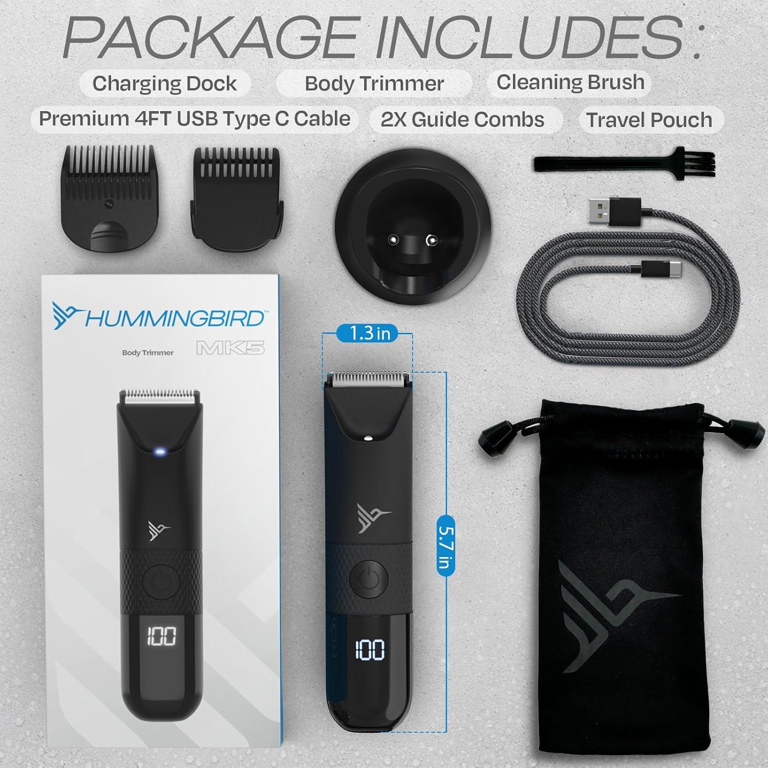 HUMMINGBIRD MK5 Men's Pubic Hair Trimmer - Ceramic Blade No Nick ...