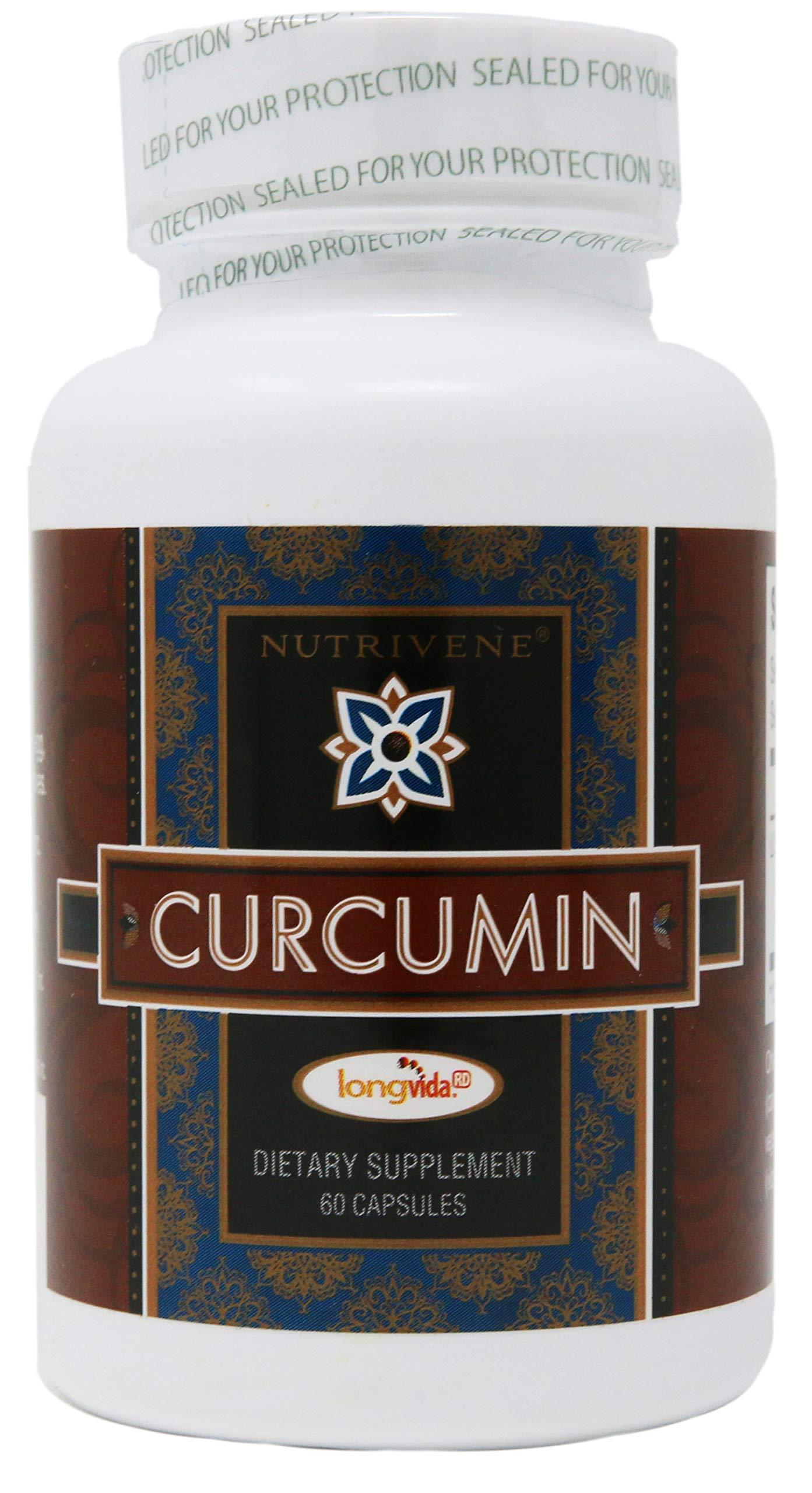 Curcumin Longvida 500mg 60 Capsules by Nutrivene - Powerful Anti ...
