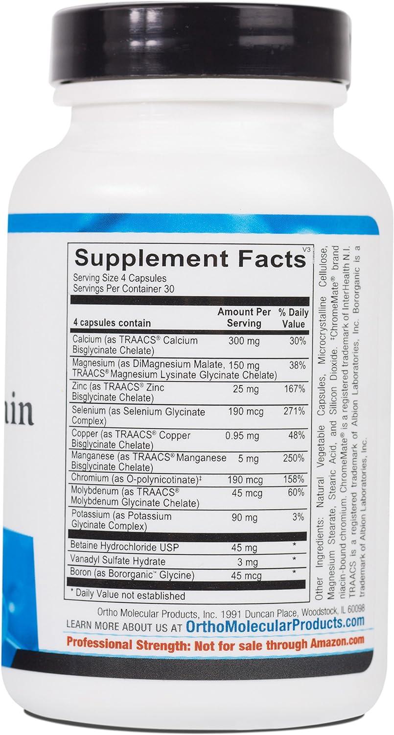 Ortho Molecular Reacted Multimin - 120 Capsules | Essential ...