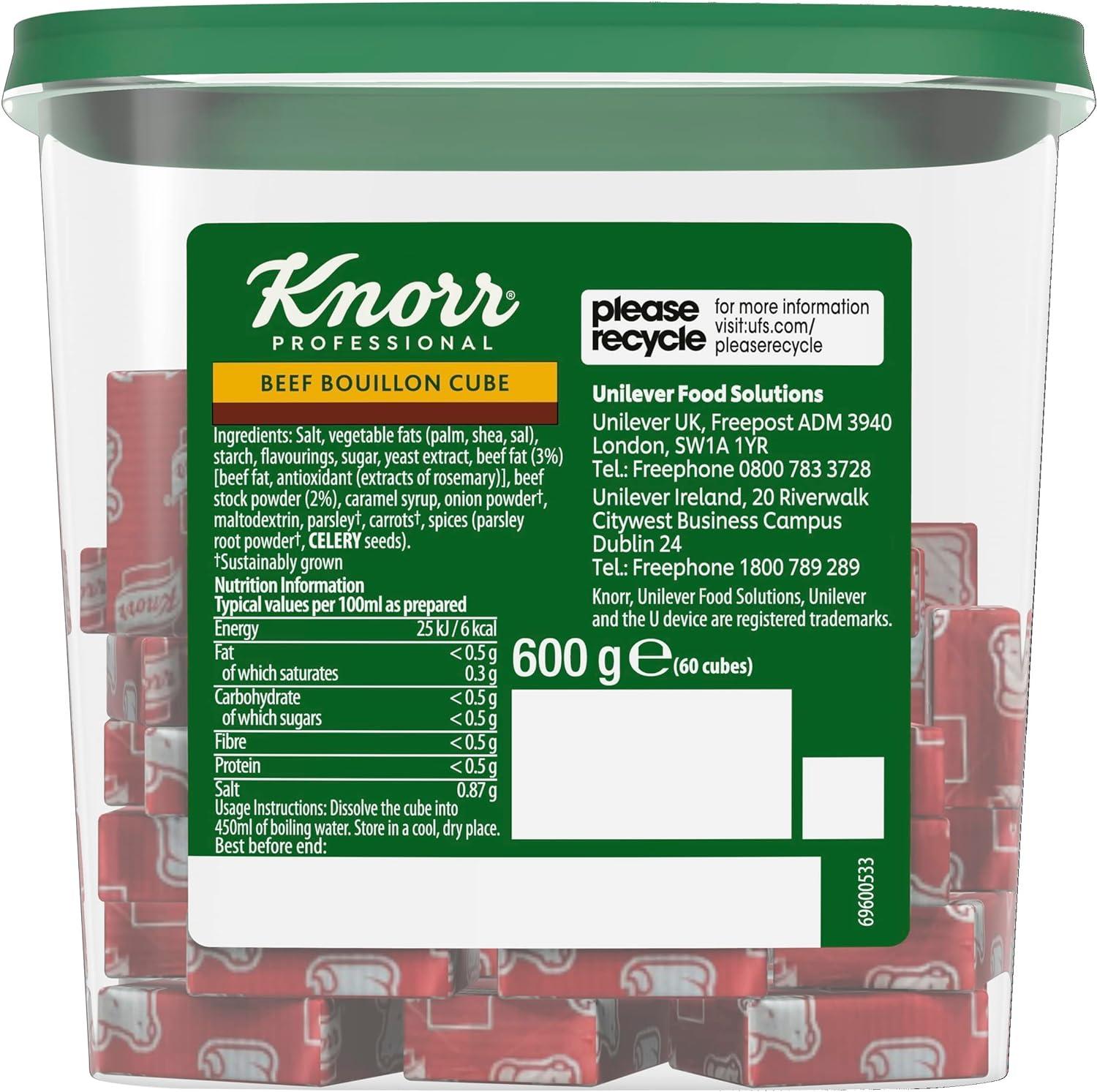 Knorr Beef Bouillon Cubes 60 x 450ml - Premium Quality Flavor Enhancer ...
