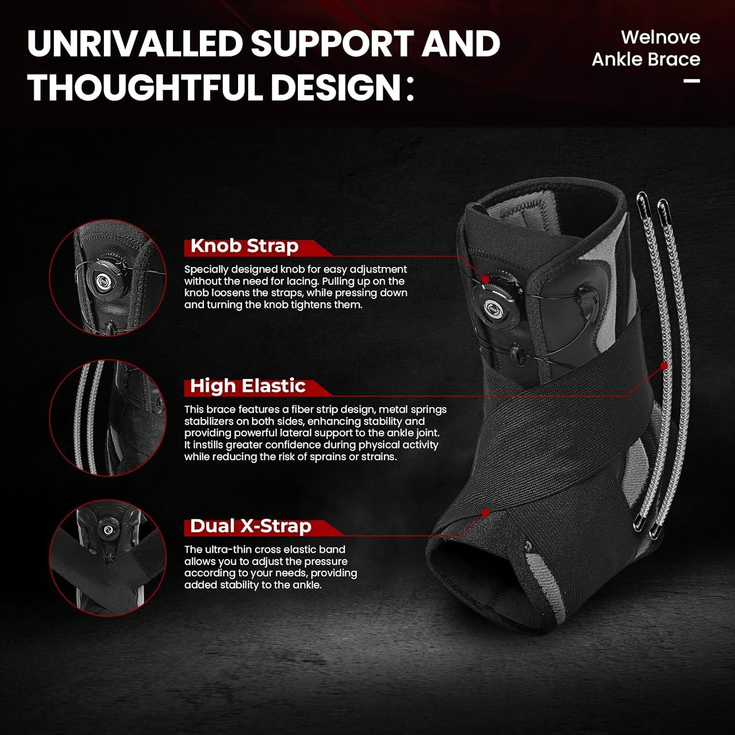 Welnove Ankle Brace - Maximum Metal Support for Men & Women | Prevent ...