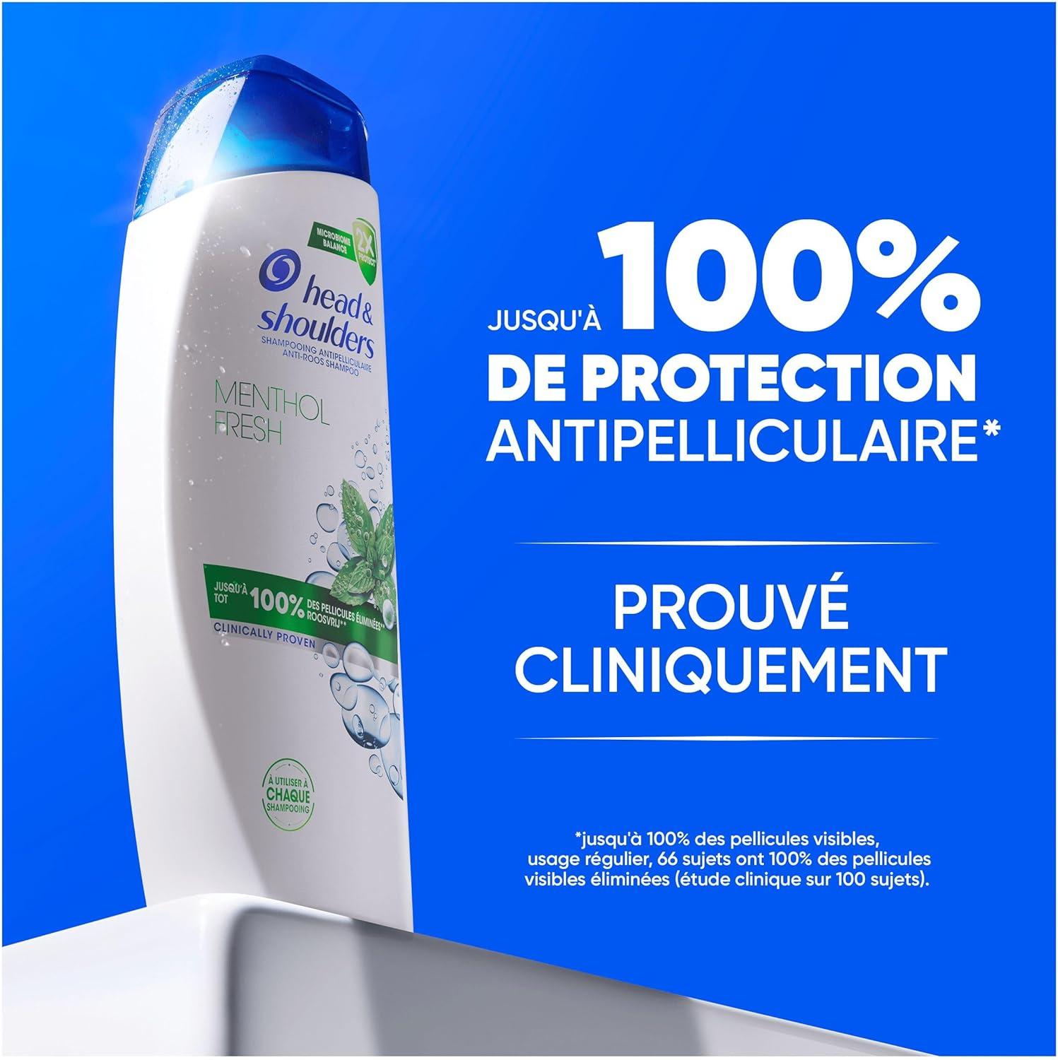 Head & Shoulders Menthol Fresh Anti-Dandruff Shampoo 6x330ml Daily Use ...