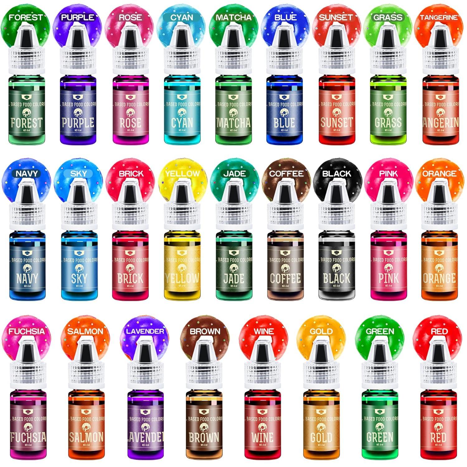 Fat-Soluble Food Coloring for Chocolate - 26 Oil-Based Colors for ...