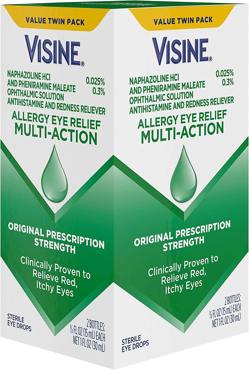 Visine Allergy Eye Relief Multi-Action Antihistamine & Redness Relief ...