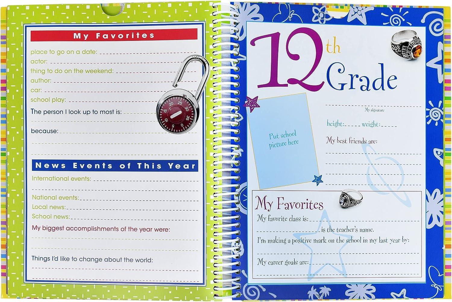 School Memory Book Album: Preschool to 12th Grade Keepsake Scrapbook ...