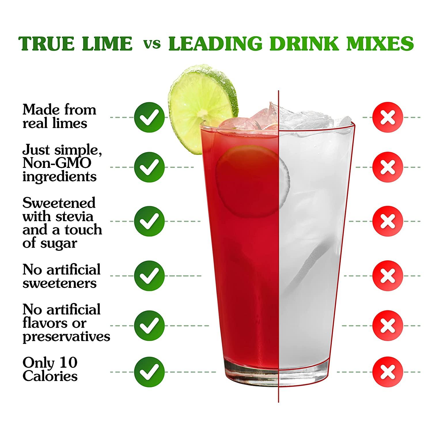 TRUE LIME Black Cherry Limeade Drink Mix - 10 Count Pack | Made with ...
