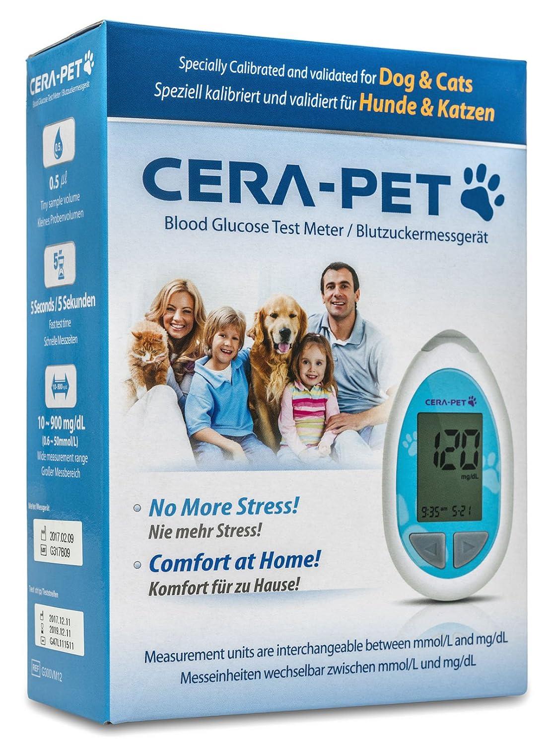 Cera-Pet Blood Glucose Meter for Dogs & Cats | Complete Starter Set ...