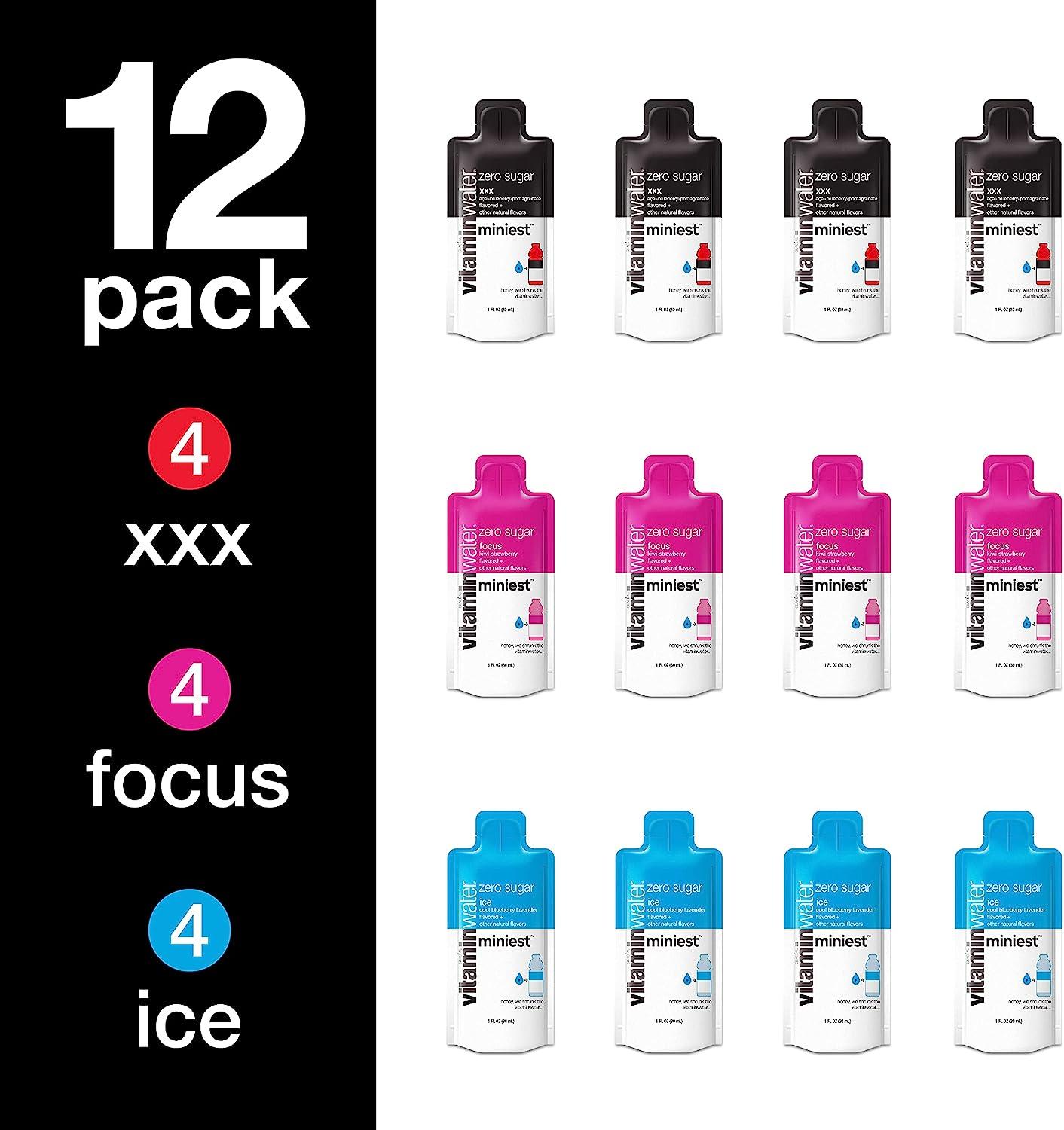 Vitaminwater Miniest Zero Sugar Daypart Kit - Nutrient Enhanced Water ...
