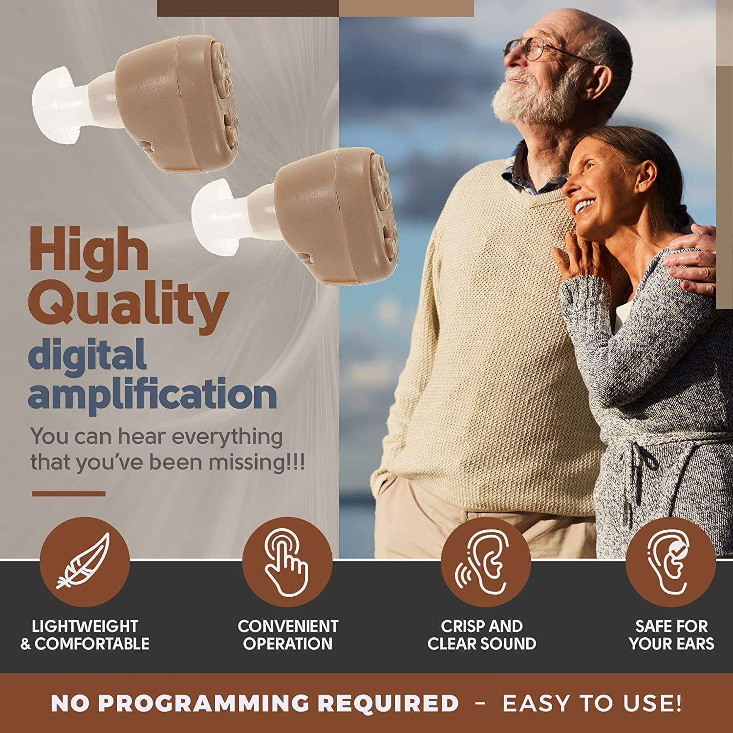 MEDca Hearing Amplifier Ear ITC (Pair) - Boost Sound Quality and ...