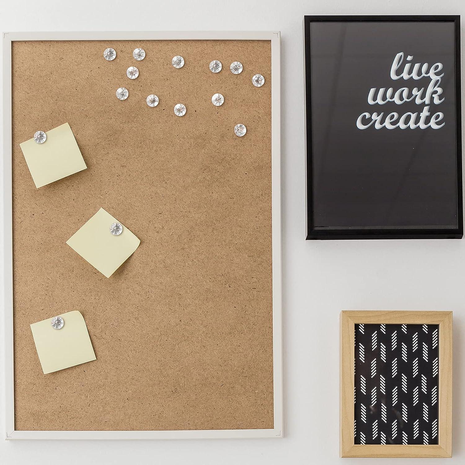 100 Clear Decorative Diamond Push Pins for Furniture and Cork Boards ...