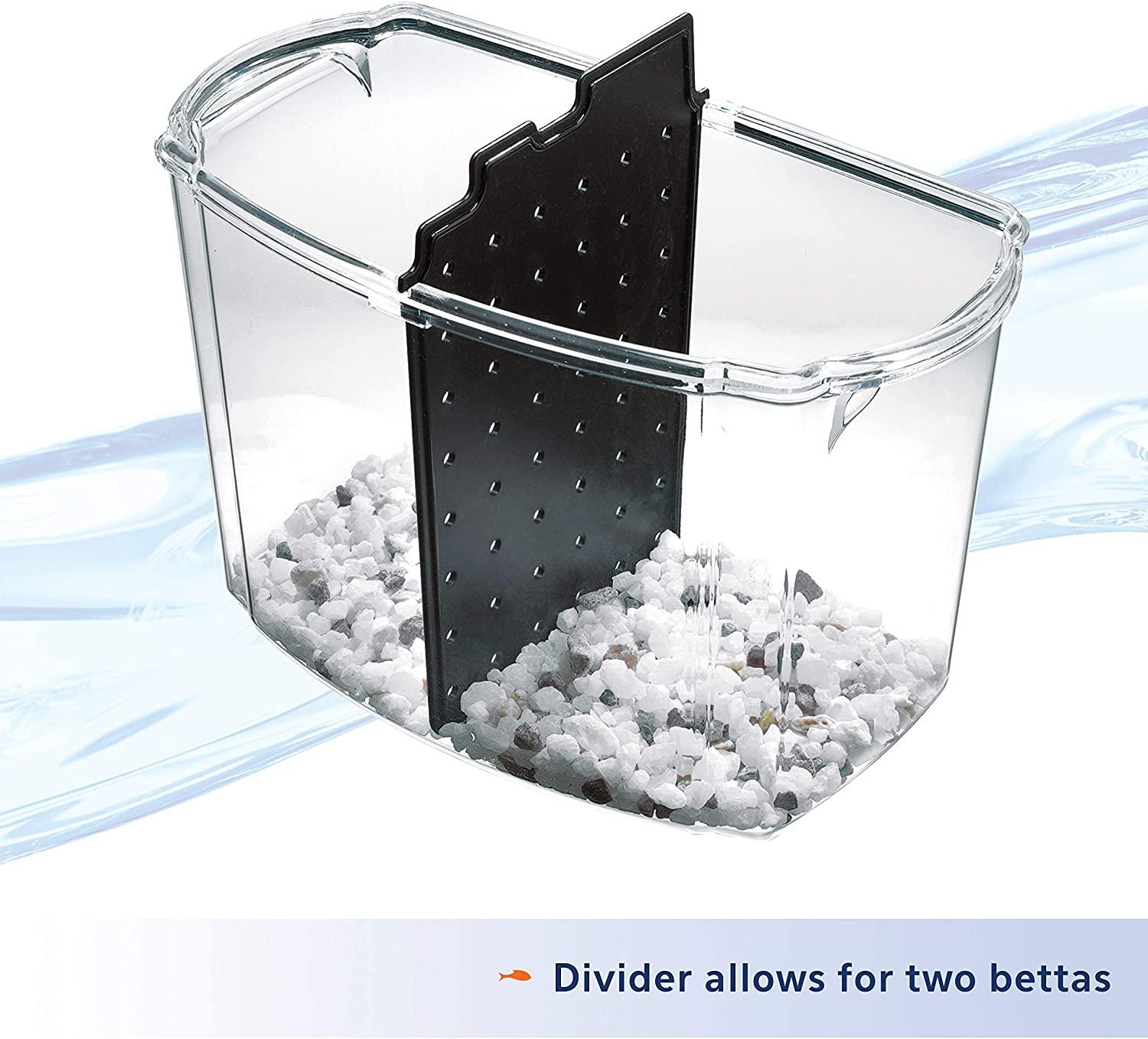Aqueon Betta Bowl Kit Black | 0.5 Gallon | Complete Betta Fish Tank ...