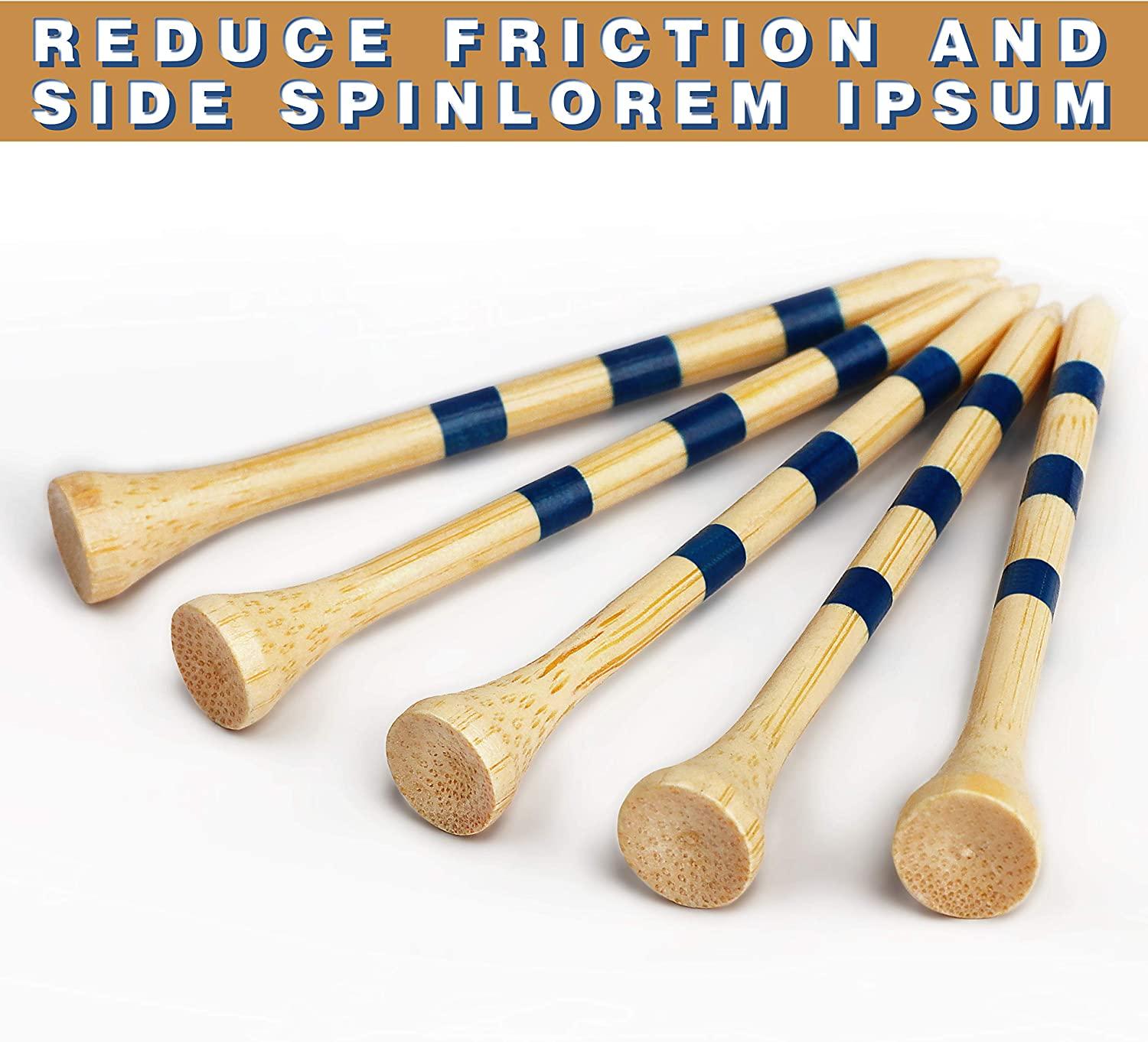 CHAMPKEY Premium Bamboo Golf Tees Pack of 120 - Biodegradable & Durable ...
