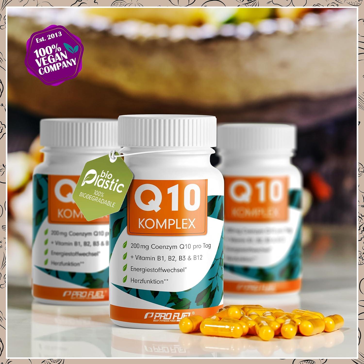 High Dose Q10 Capsules 120x - 200mg Coenzyme Q10 + Vitamins B1 B2 B3 ...