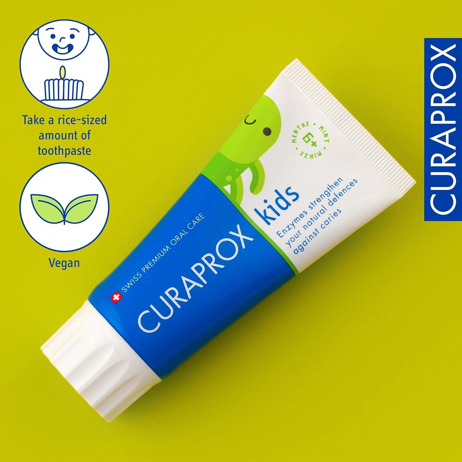 Curaprox Children's Toothpaste CS Kids Mint 60ml | Fluoride Toothpaste for Kids 6+ | SLS ...