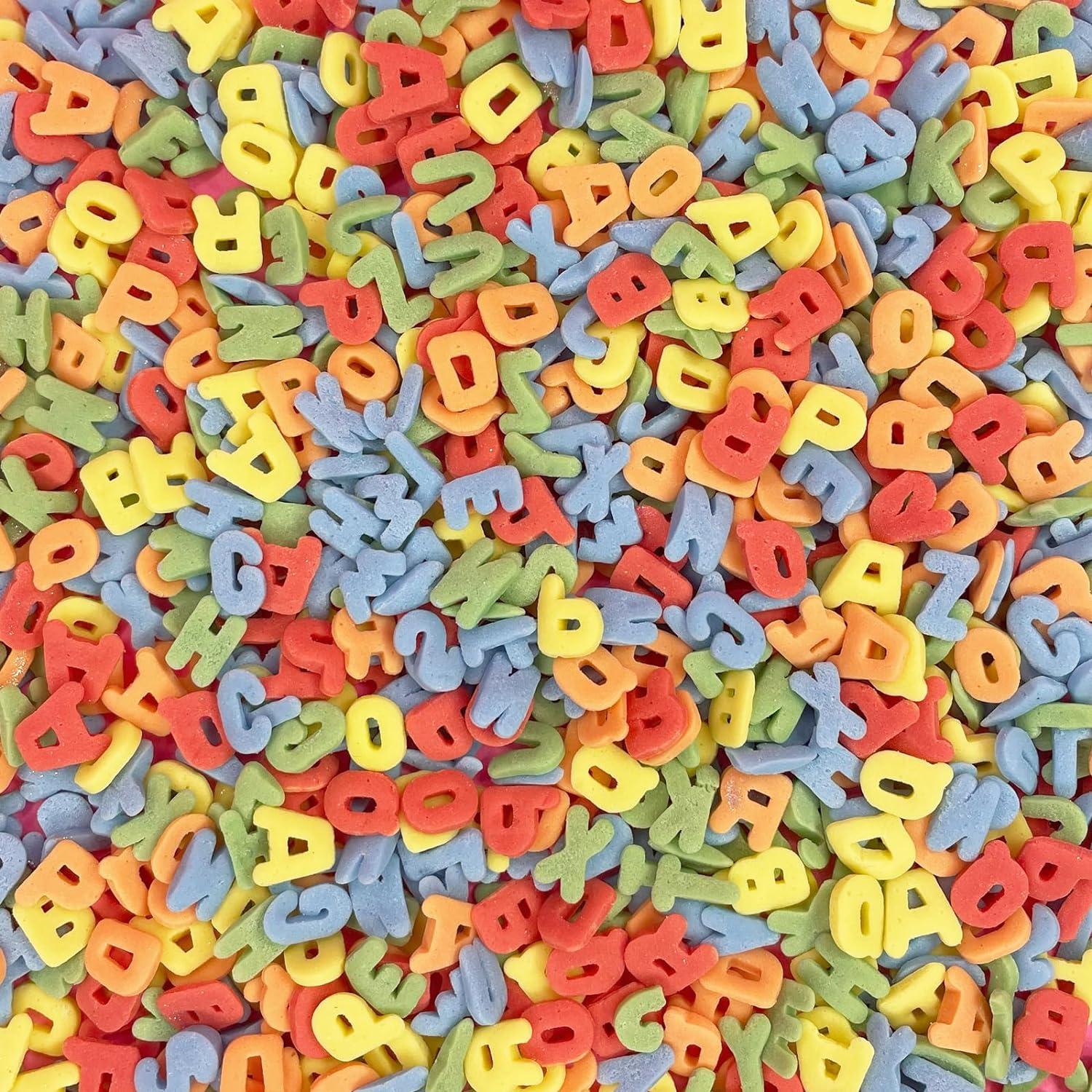 Honeyberry Inclusions Multicoloured Letter Sprinkles 200g - Edible ...