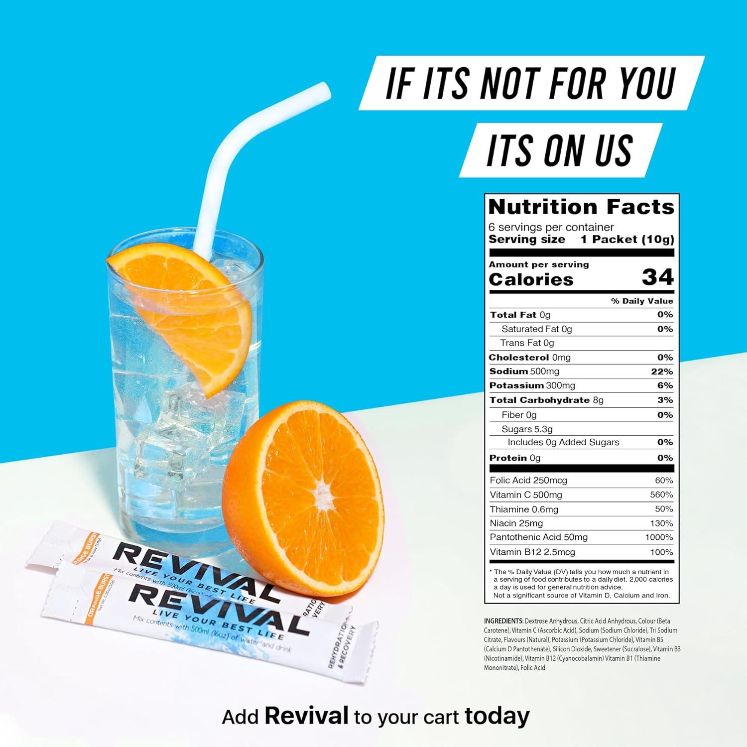 Revival Rapid Hydration Electrolyte Drink - Powder for Rehydrating ...