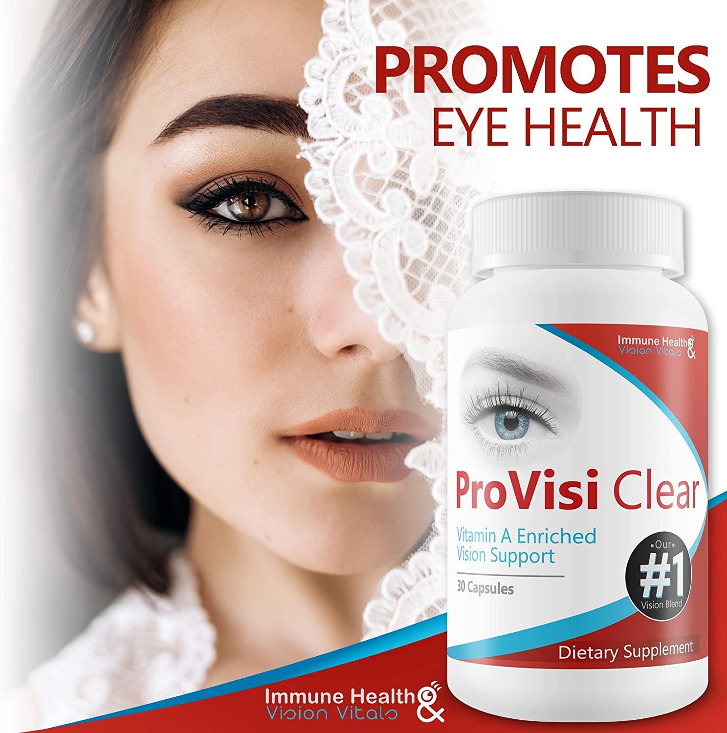Pro VisiClear Vision Support Supplement - Vitamin A Enriched Natural ...