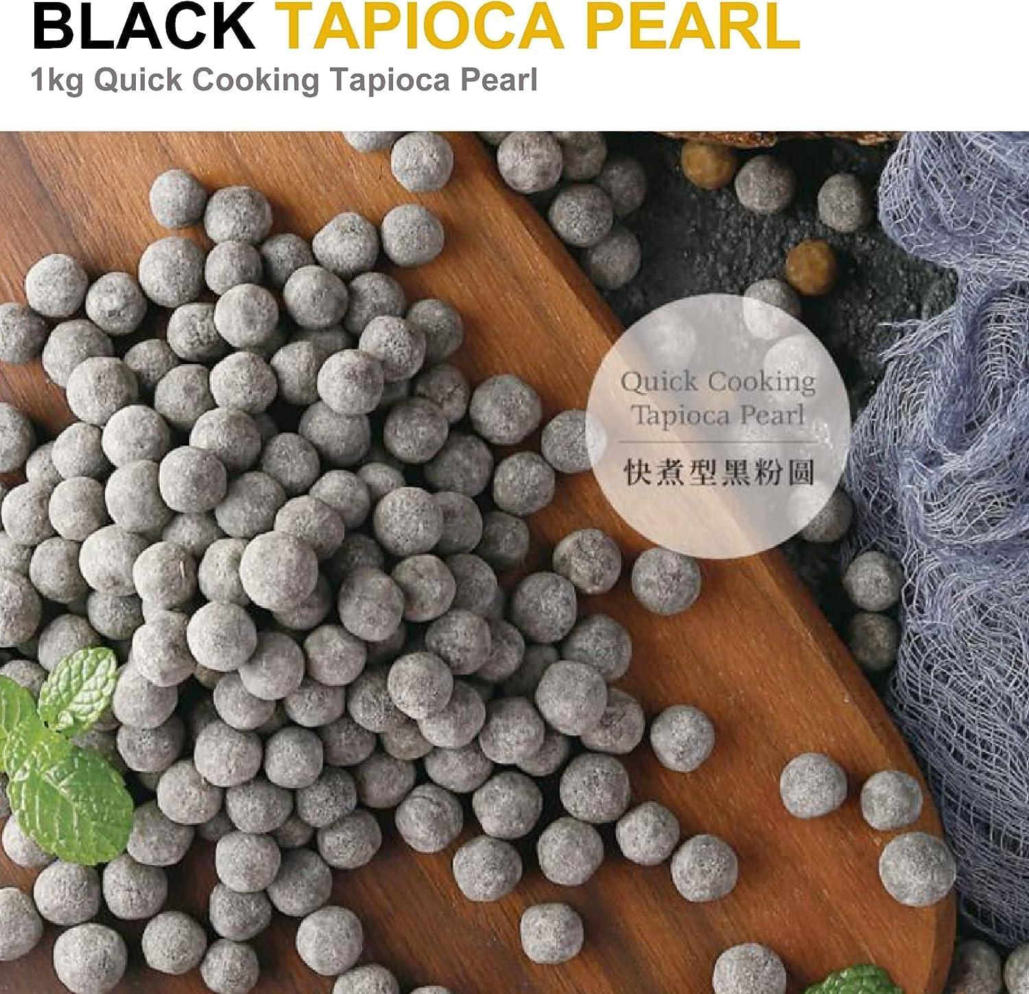 Black Tapioca Pearl Boba for Bubble Tea Drink Boba Milk Tea Catering Pack 1KG (Pack of 6) HALAL ...