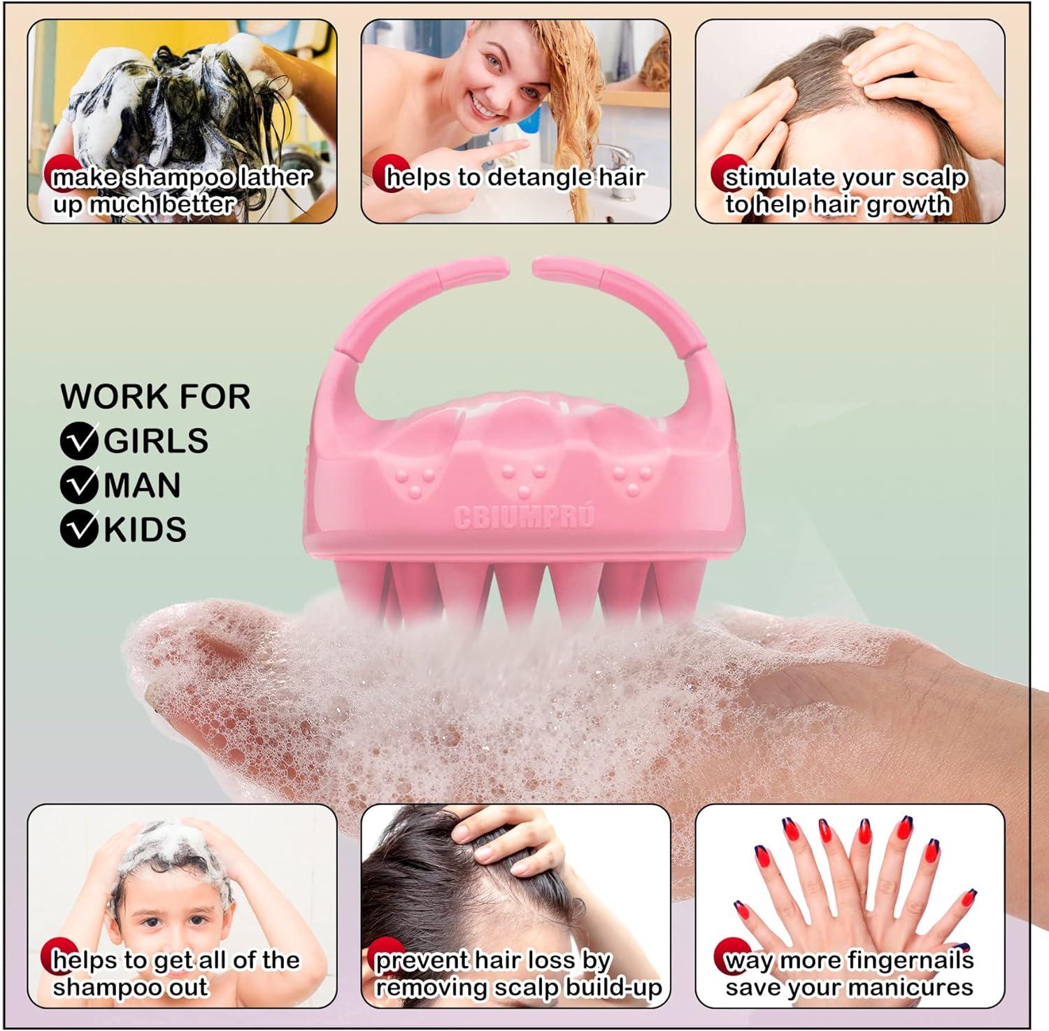 2 Pack Scalp Massager Shampoo Brush for Hair Growth, Dandruff Removal ...