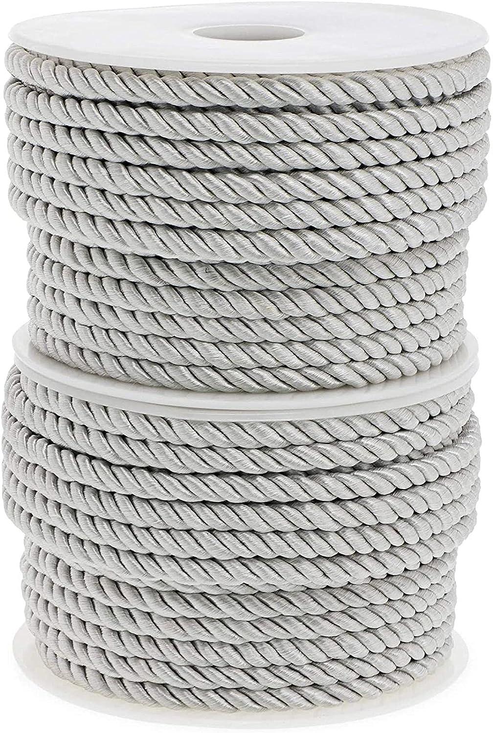 Silver Twisted Cord Trim Rope - 36 Yards (2 Pack) | Premium Quality ...
