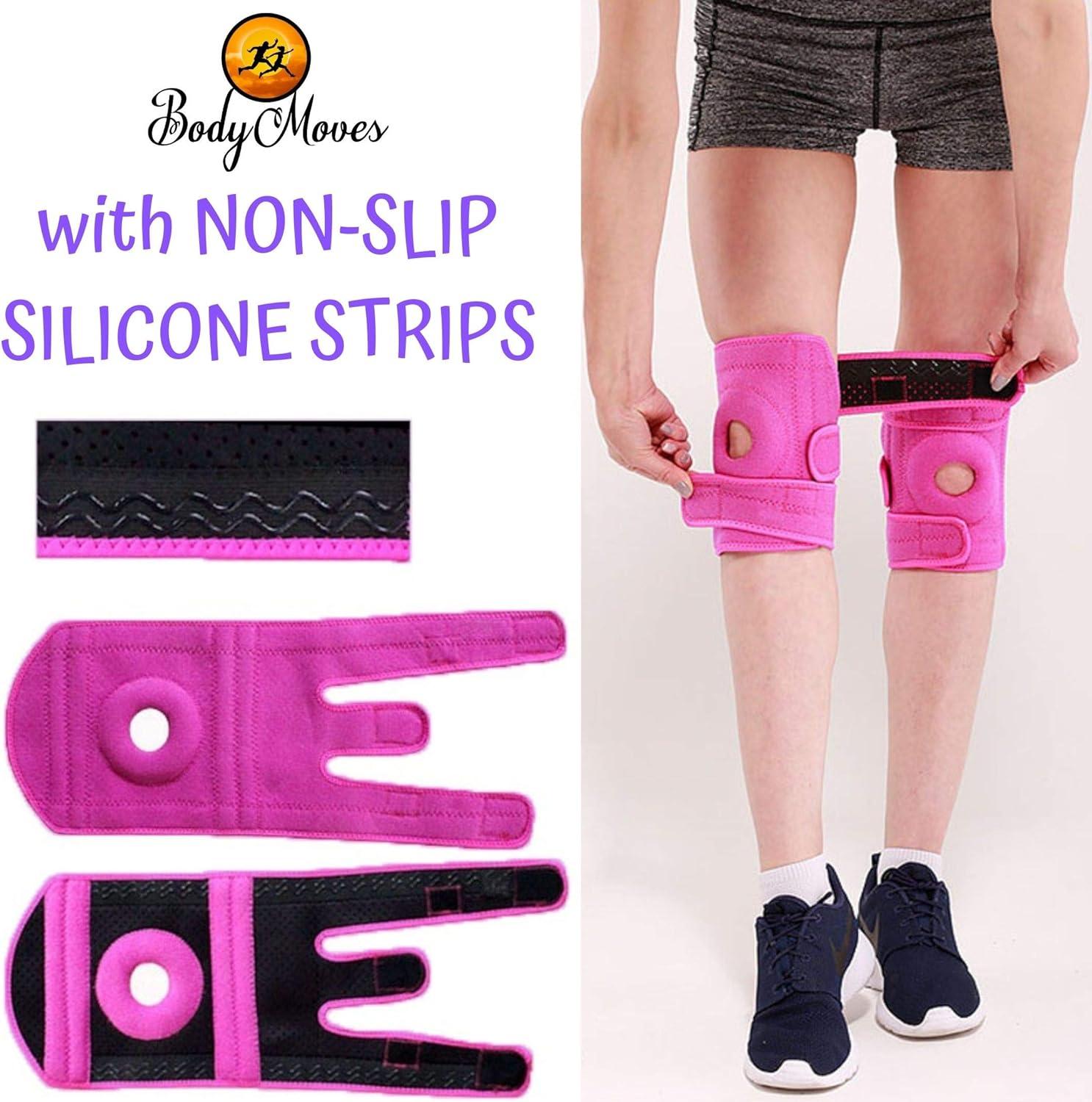 Kid's Knee Brace Support + Hot Cold Gel Pack - Sweet Pink for Patella ...