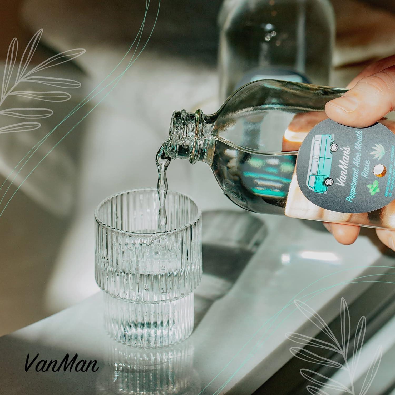 Vanman's Oral Care Kit: 2oz Tooth Powder + 8oz Aloe Mint Mouthwash for ...