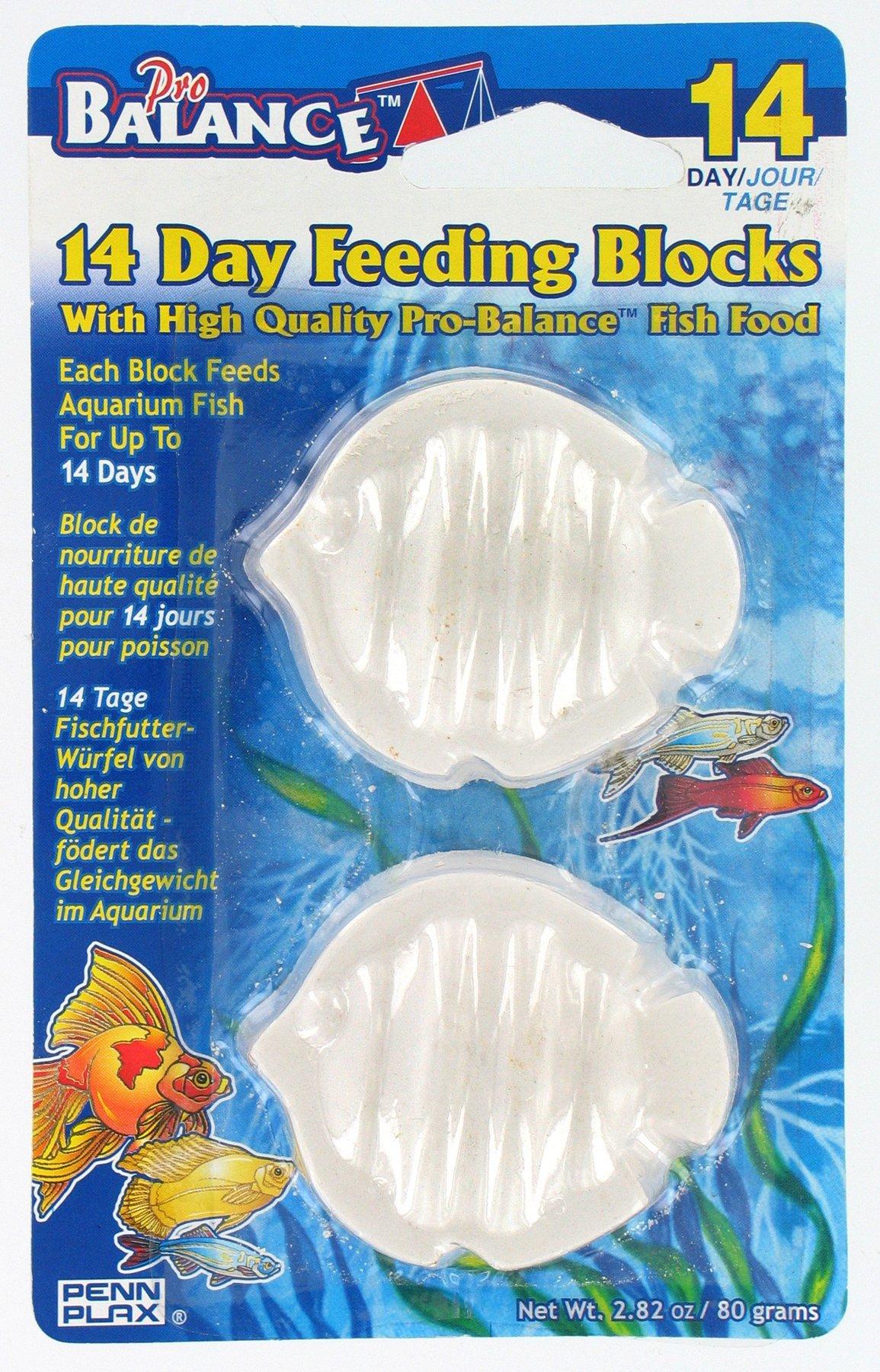 Penn-Plax Pro Balance 14-Day Vacation Feeding Blocks Fish Shape (Pack ...