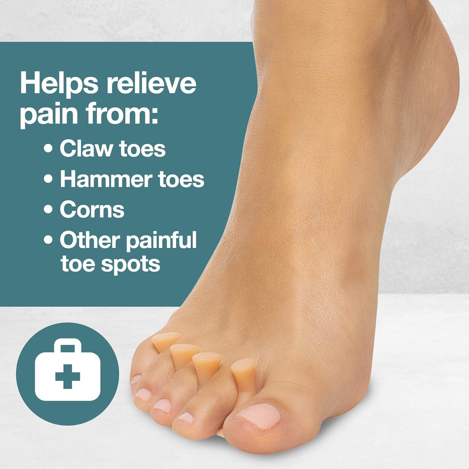 ZenToes Hammer Toe Straightener Crest - 4 Count Gel Spacer Splint for ...