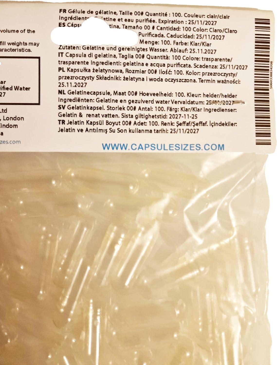 Empty Capsules Size 00 x 200 | Buy Now with Express International ...