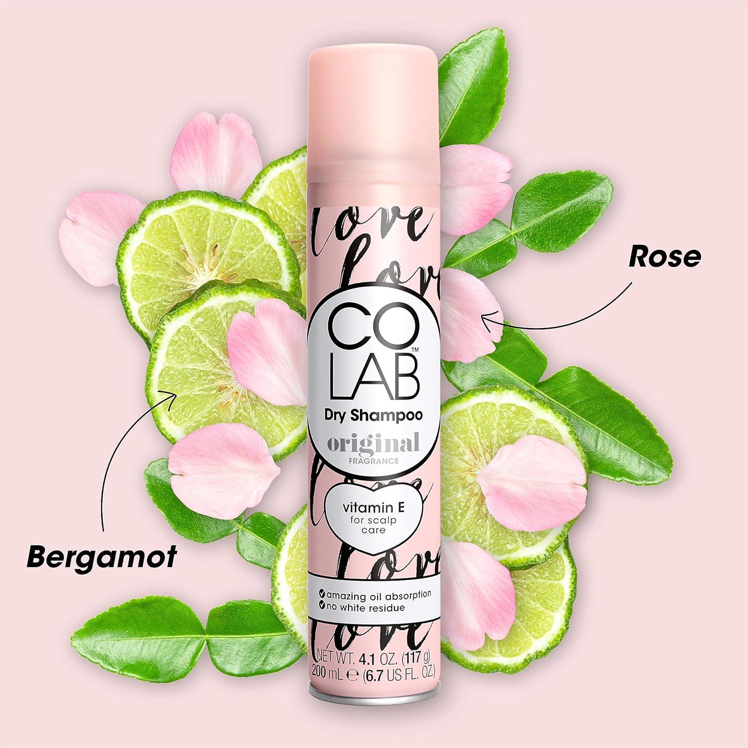 COLAB Dry Shampoo Original 200ml Pack of 2 - No White Residue No Fuss ...
