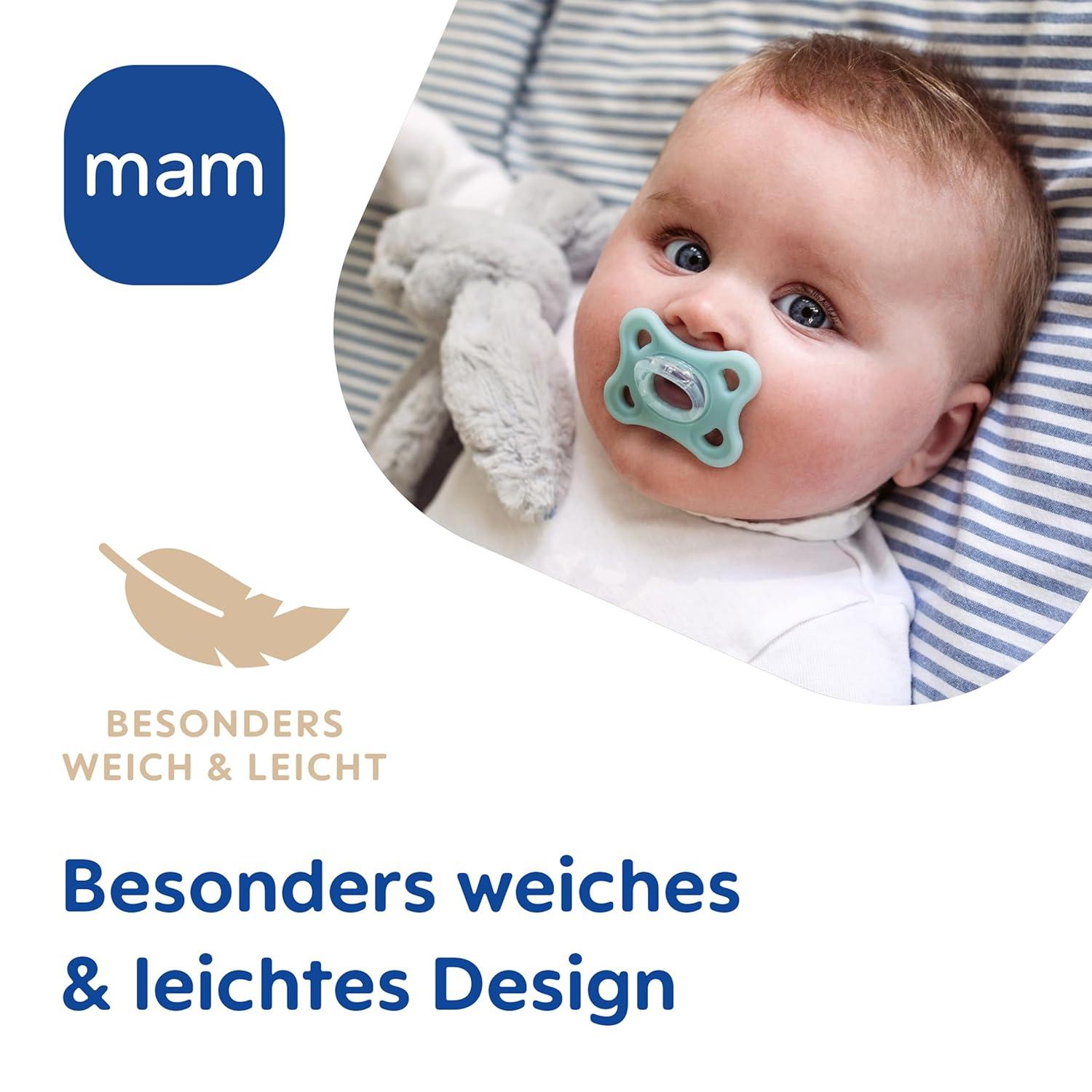 MAM Comfort Schnuller Set | Lightweight Baby Pacifiers for Newborns 3 ...