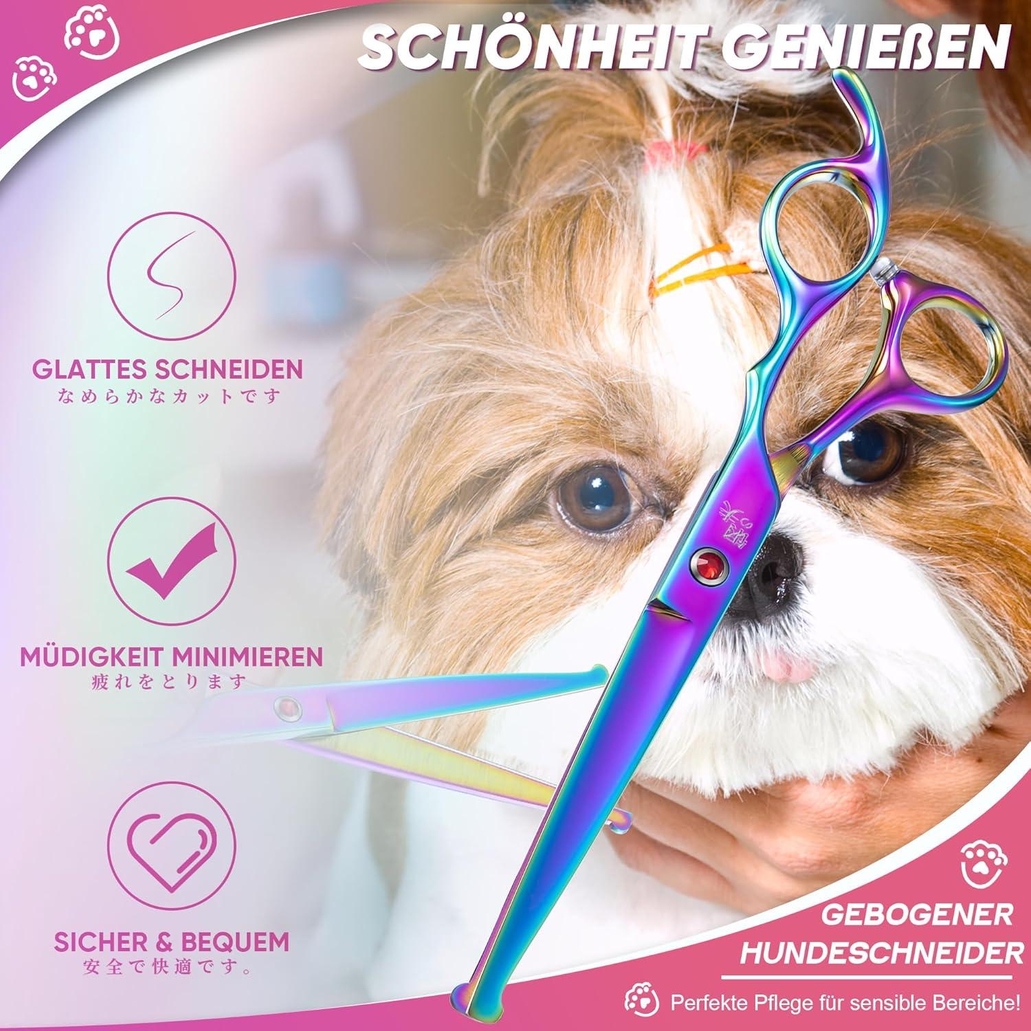 DRGSKL Dog Care Scissors - Offset Handle for Medium to Large Dogs ...