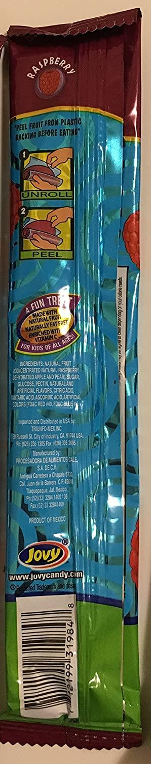 Jovy Fruit Roll Snack Raspberry - 16 x 0.75oz Packets | Delicious Fruit ...