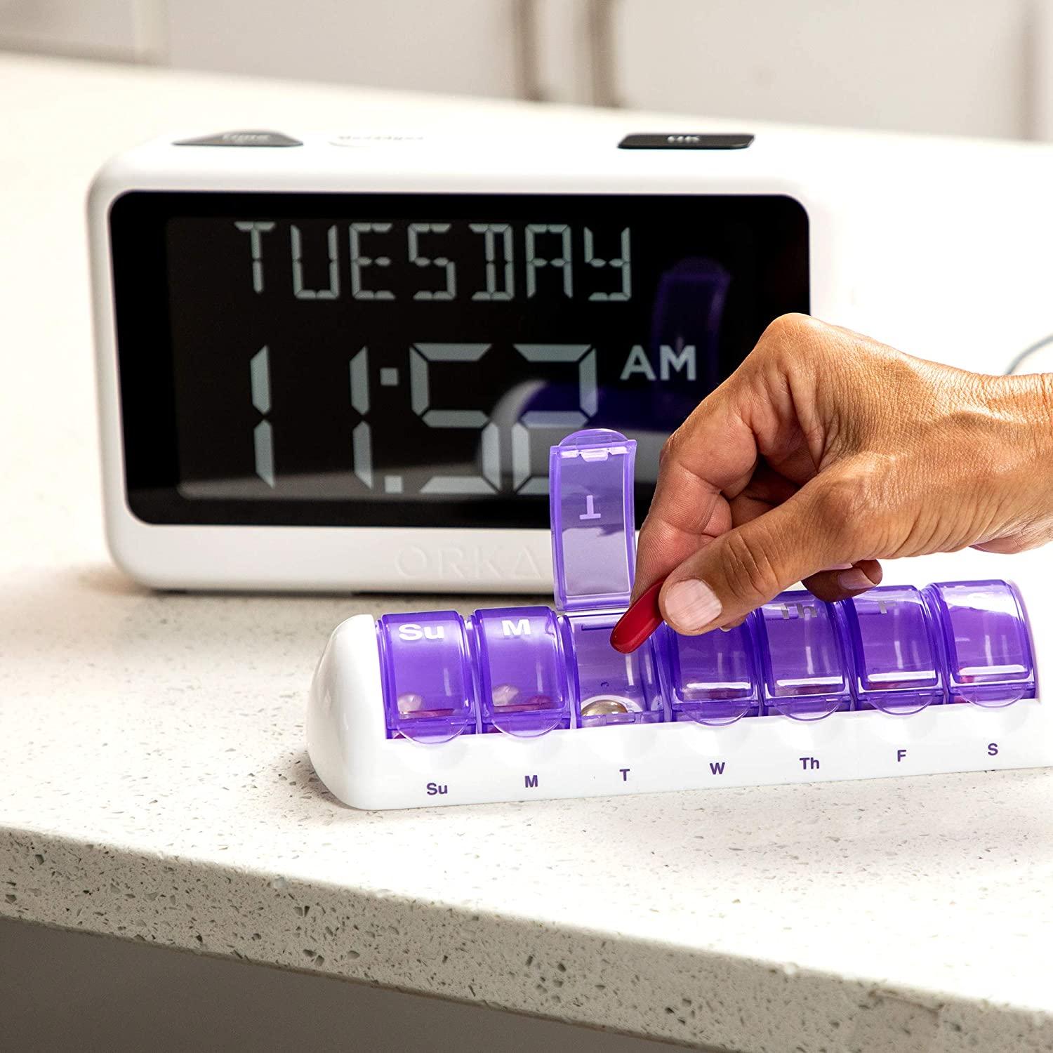 ORKA Talking Clock for Elderly Seniors | Medication Pill Reminder ...